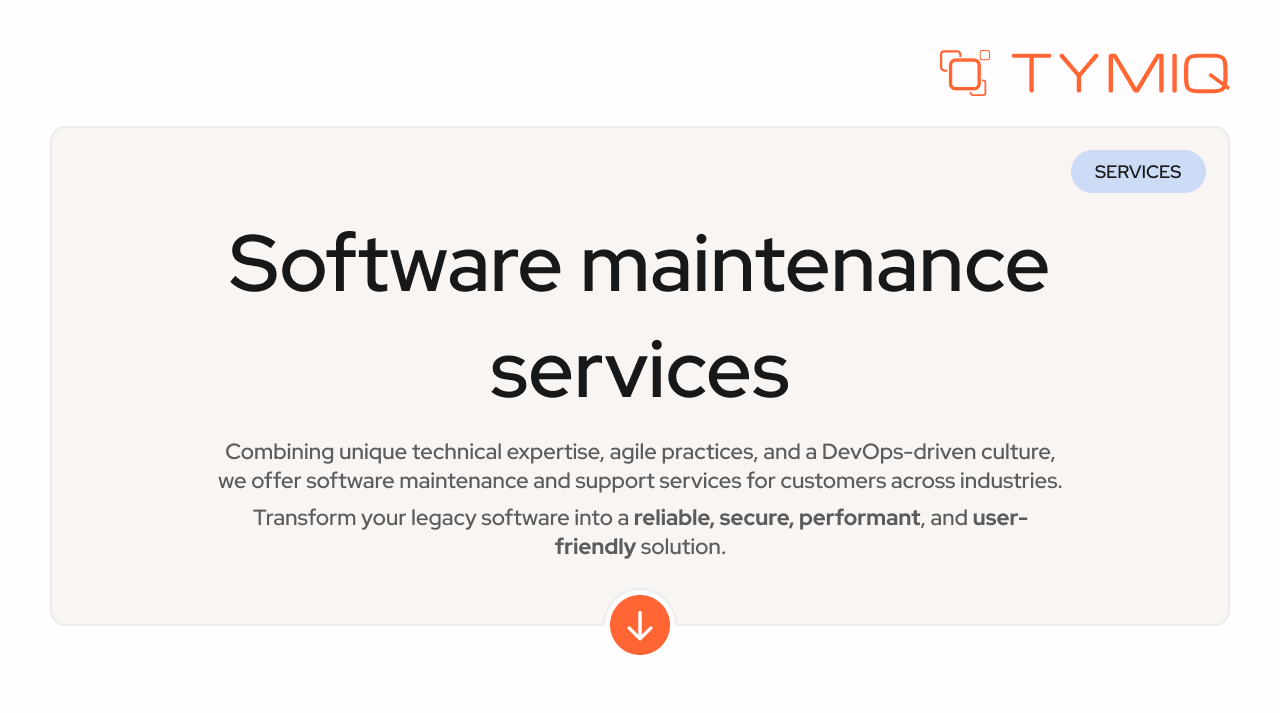Software Maintenance Services - TYMIQ